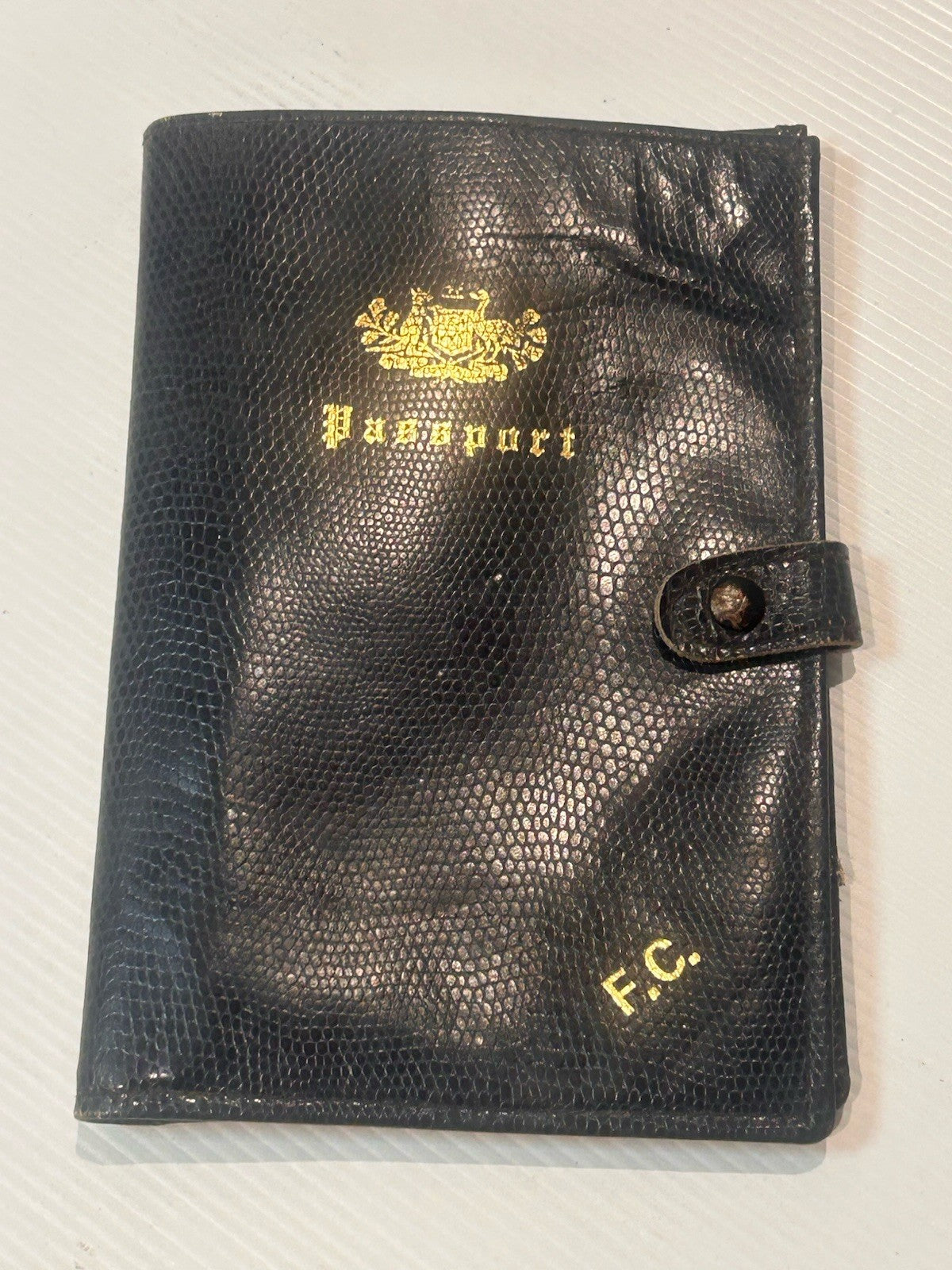 Vintage 1940s–50s Pride Leather Passport Wallet Air & Steamer Tickets ...
